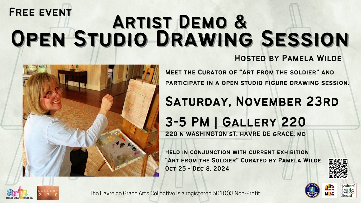 Artist Demo & Open Studio Drawing Session | Havre De Grace MD Events