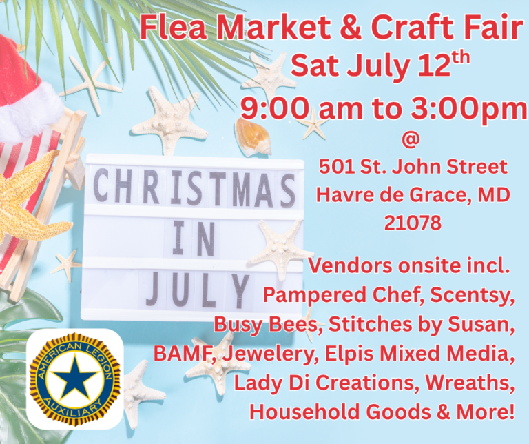 Christmas In July Craft Fair & Flea Market | Havre De Grace MD Events